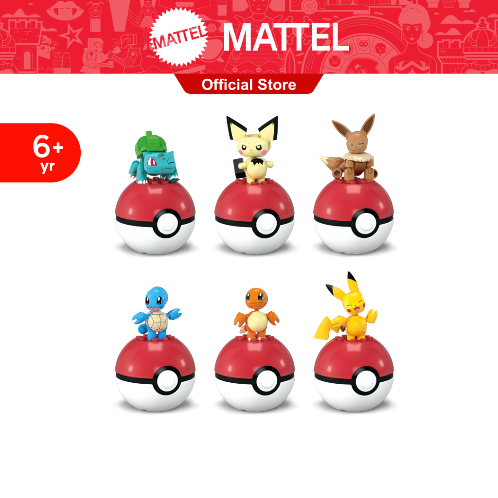 MEGA Pokémon Poké Ball Building Toy Kits With Action Figure For Kids ...