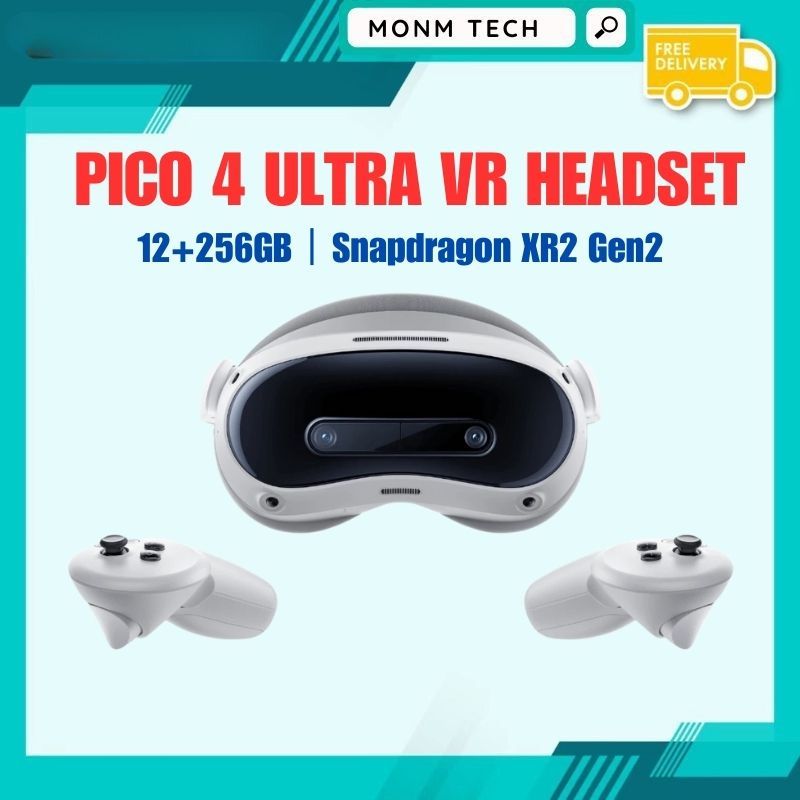 PICO 4 Ultra VR Headset 12+256GB Qualcomm Snapdragon XR2 Gen2 Dual 32MP ...