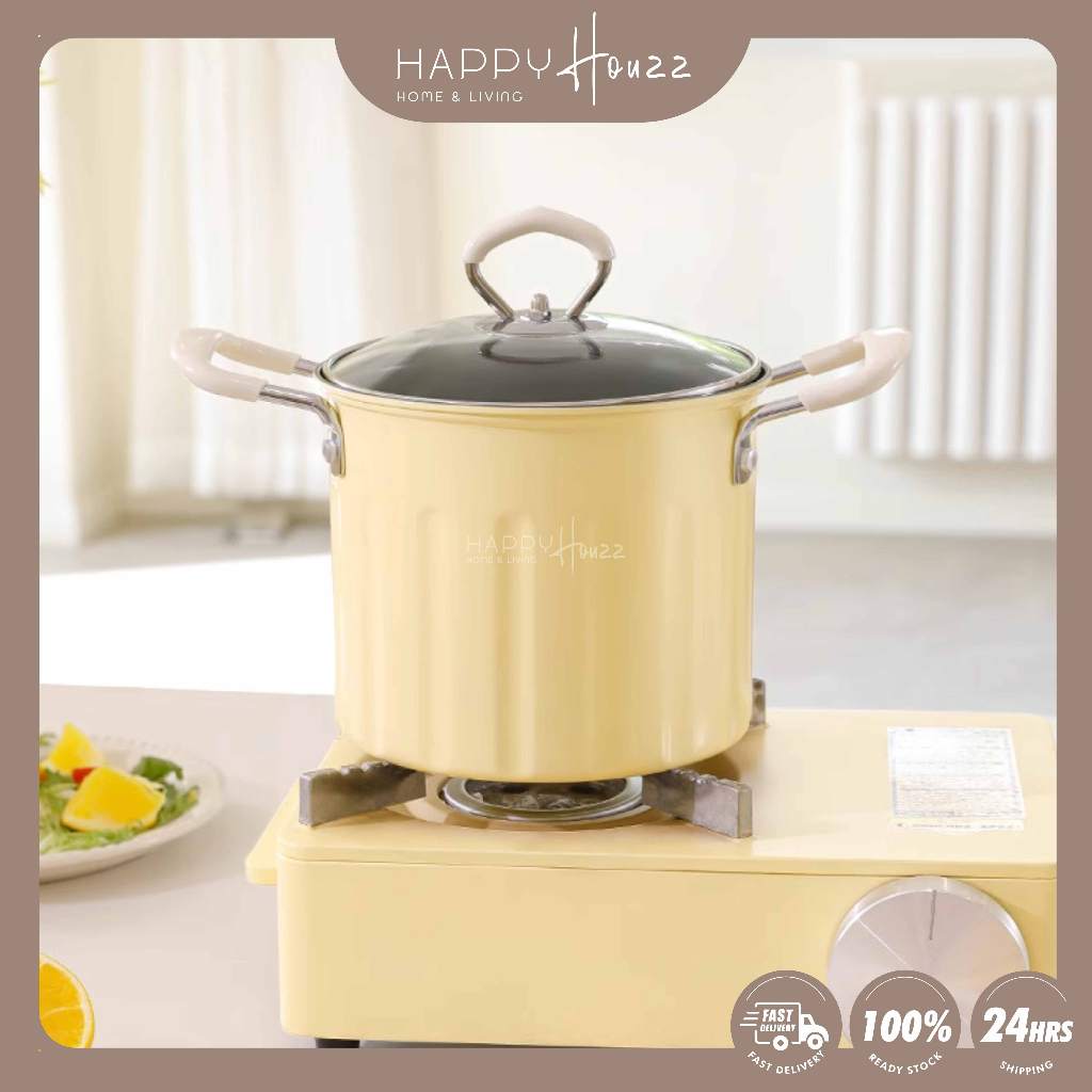 【READY STOCK】HAHO Korean Deep Fryer Pot With Lid Handle Induction Gas ...