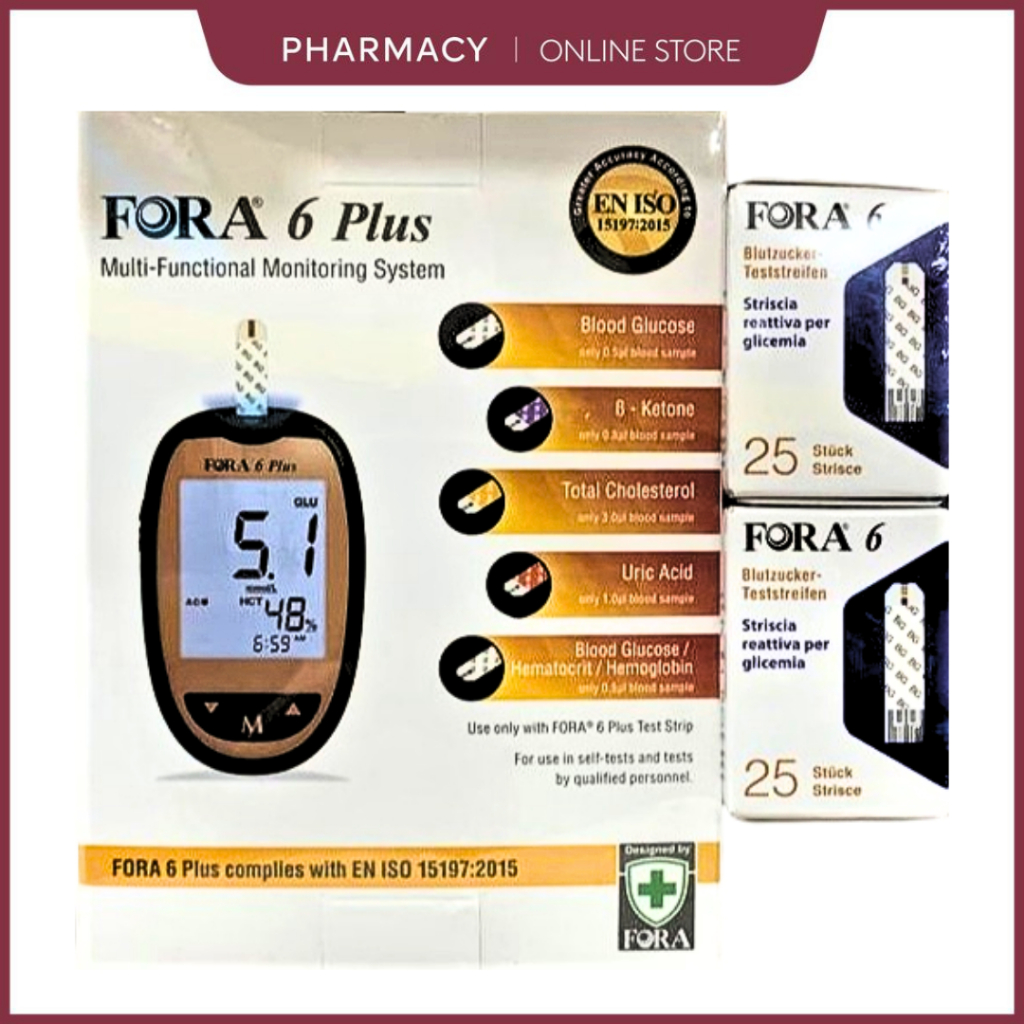 FORA 6 PLUS METER BUNDLE PACK (STRIP + LANCET) | Shopee Malaysia