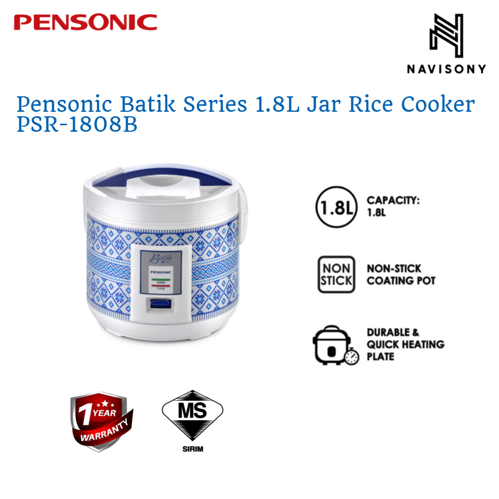 Pensonic Batik Series 1.8L Rice Cooker PSR-1808B | Shopee Malaysia