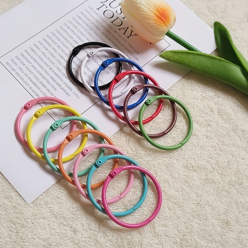 5pcs/pkt 40mm Open Ring Card Ring Paper Book Rings Binding Ring Key ...