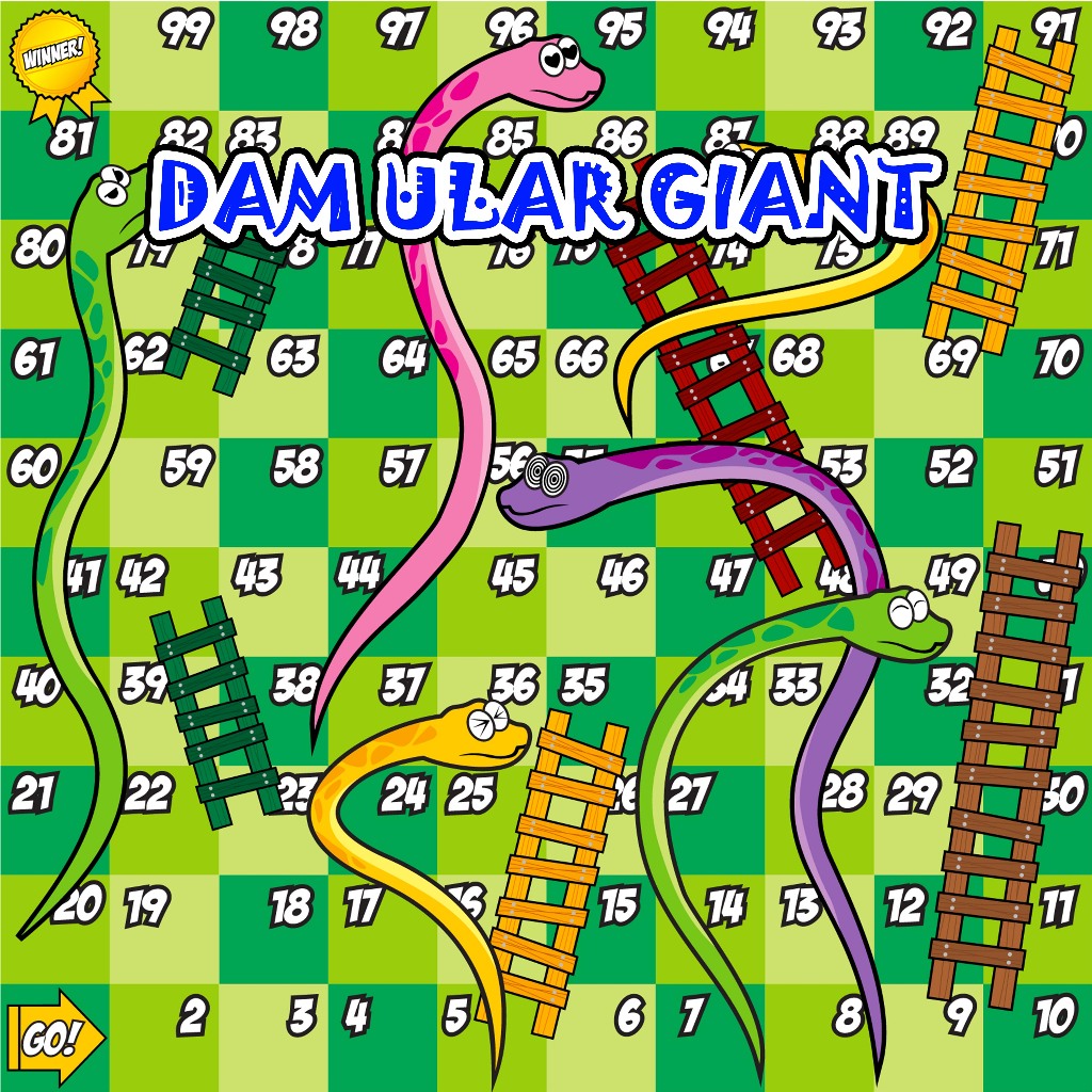 Dam Ular Giant | (DADU OUT OF STOCK) 2X2 INCH | 2x2ft, 3x3ft, 4x4ft ...