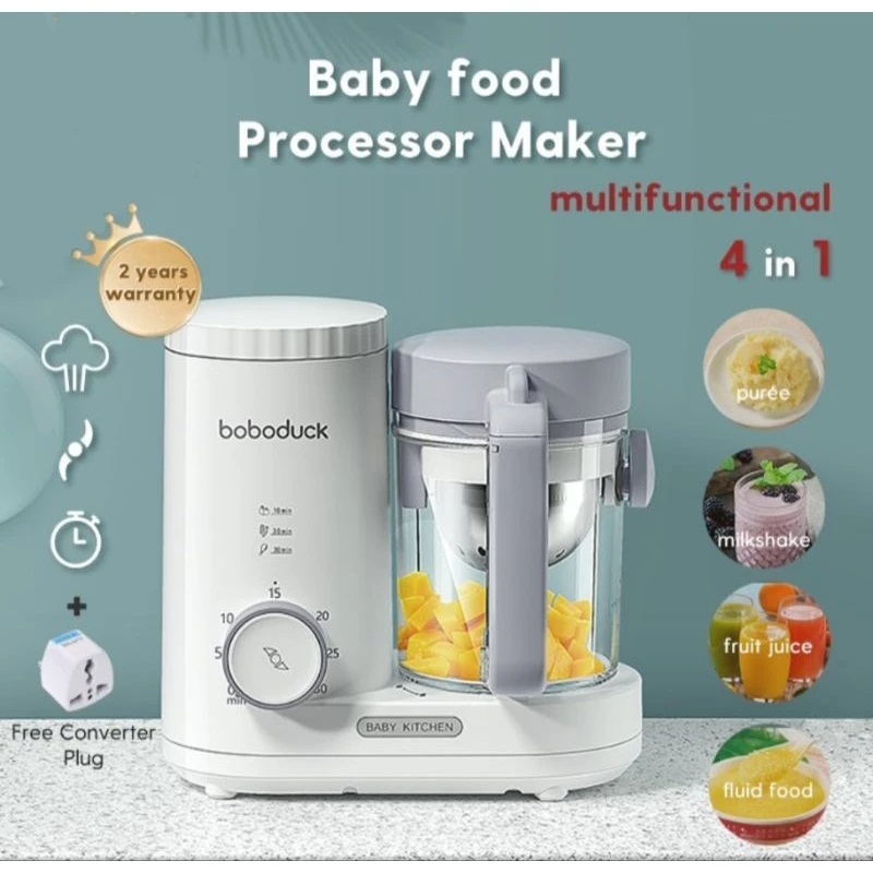 BOBODUCK - 4IN1 FOOD PROCESSOR [HEATING/STEAM/DEFROST/BLEND] | Shopee ...