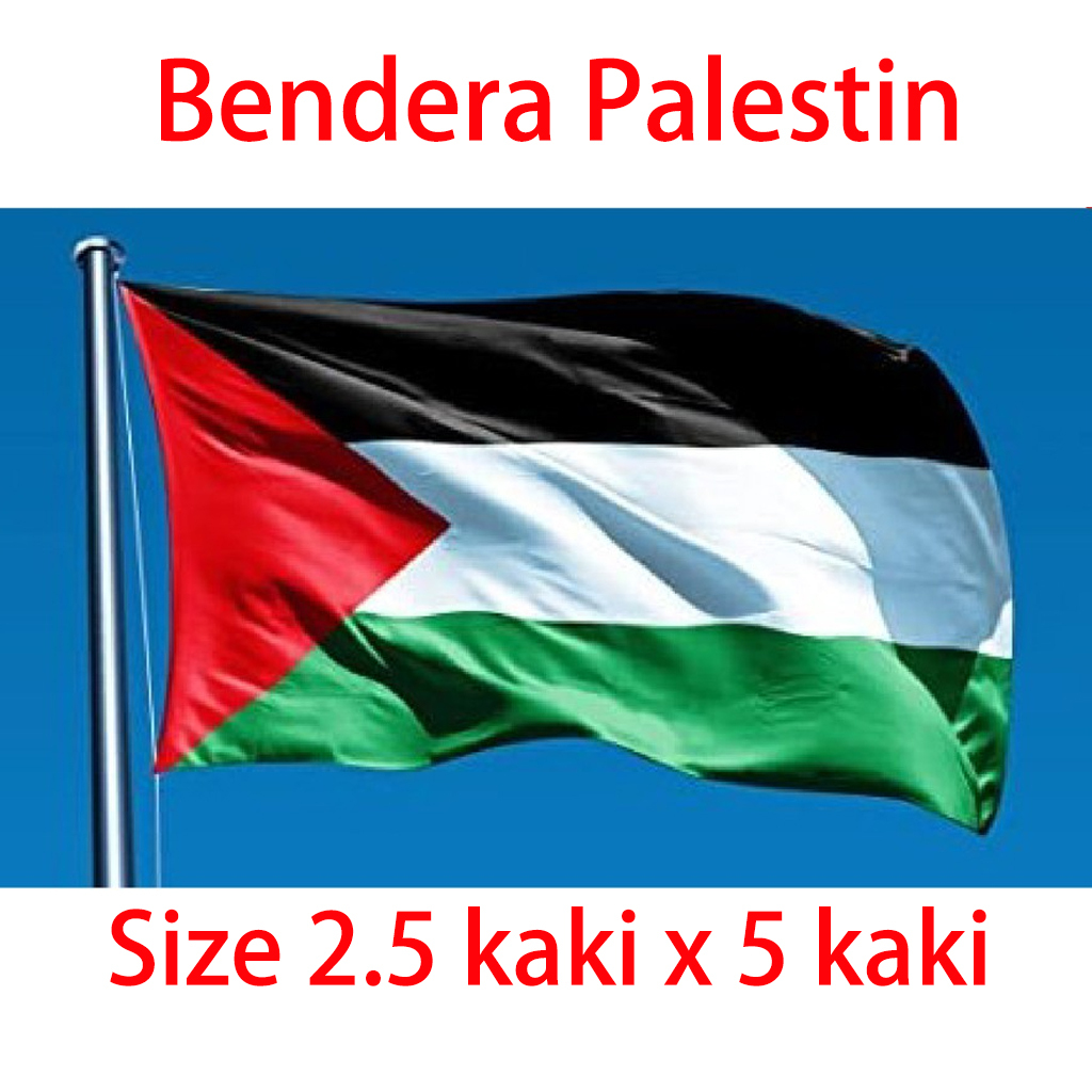 Bendera Palestin 2.5 kaki x 5 kaki Flag Palestine Country Besar STB255 ...