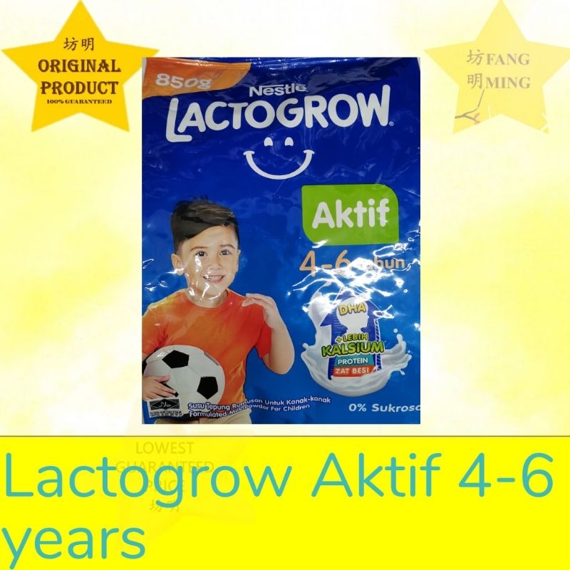 Nestle Lactogrow Aktif 4-6 years (850g) | Shopee Malaysia