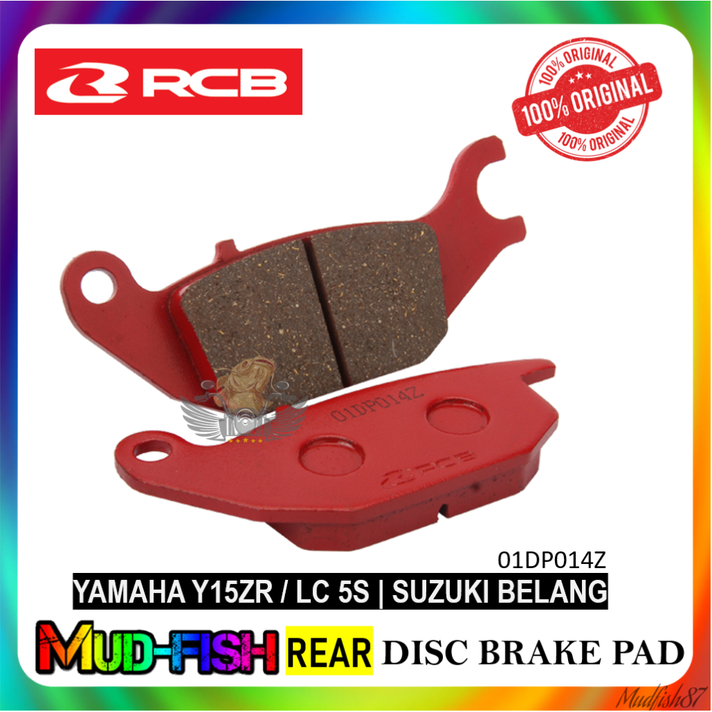 RCB REAR DISC BRAKE BREK PAD BELAKANG FOR YAMAHA Y15ZR Y15 | LC135 FI ...