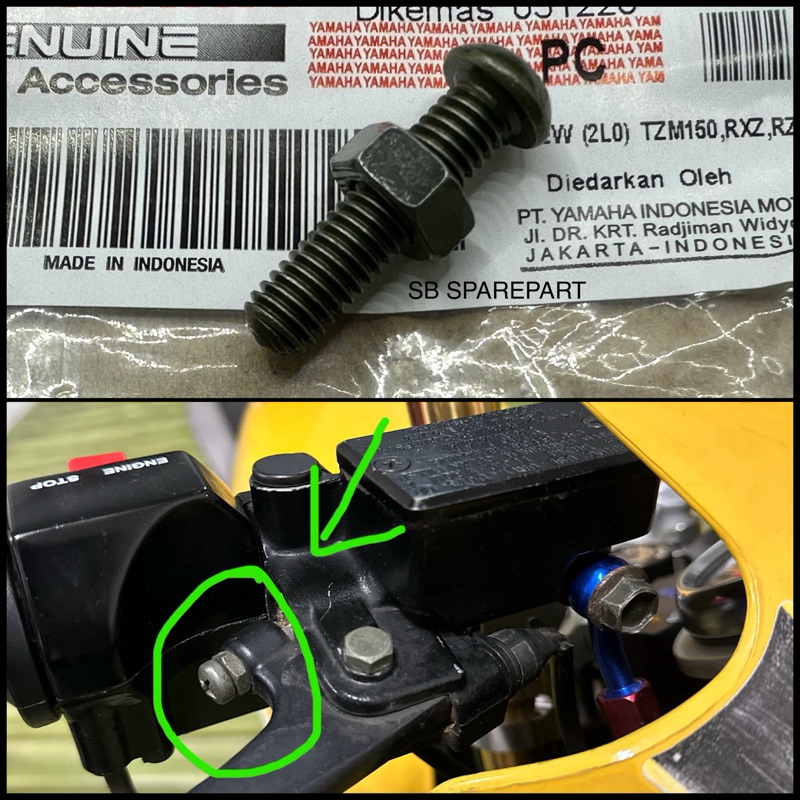 SKRU BUNGA NUT LEVER BRAKE BOLT NUT SCREW SET YAMAHA RXZ | Shopee Malaysia