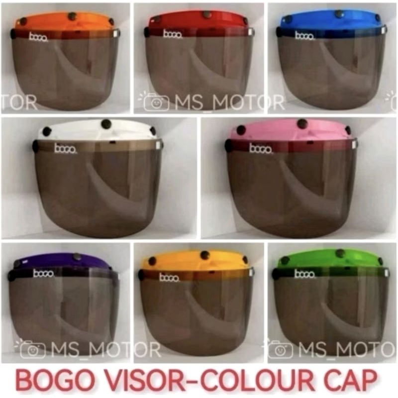 BOGO VISOR BG 05 COLOUR CAP VISOR HELMET MHR MS88 SGV BOGO VISOR BG-05 ...