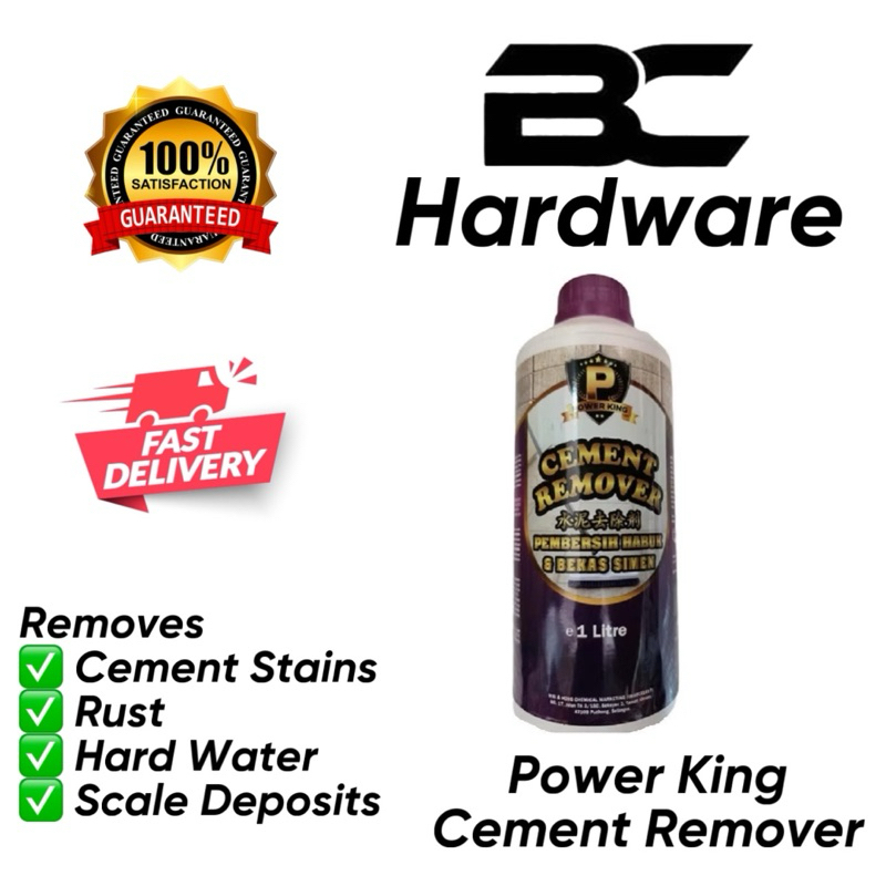 1 Liter Power King Cement Remover/Pembersih Habuk & Bekas Simen ...