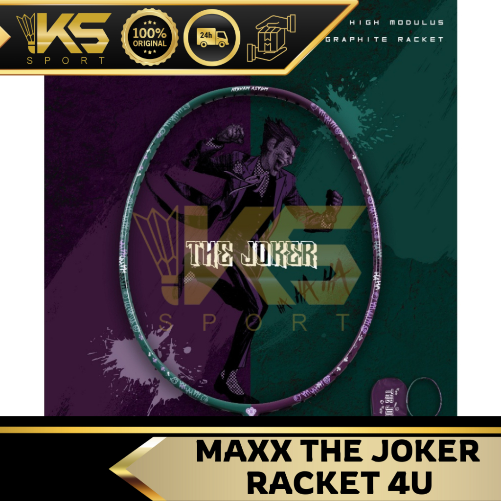 MAXX THE JOKER BADMINTON RACKET 4U WITH FULL COVER (100% ORIGINAL ...