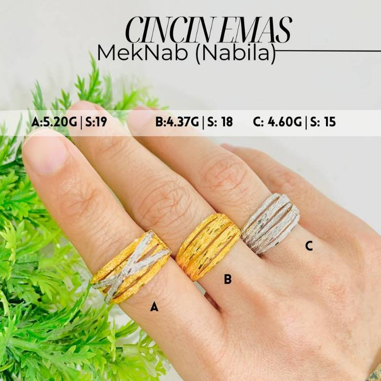 TukangemaS cincin emas 916 Nabila Razali fesyen mek nab chrome lates ...