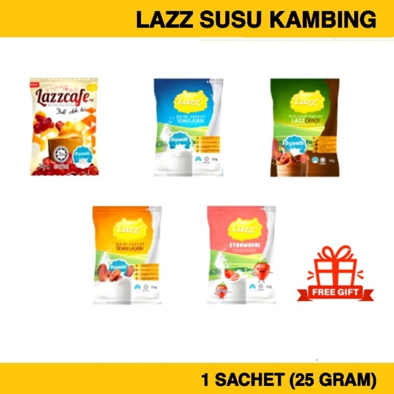 LAZZ Susu Kambing Trial Pack 25 gram Sachet Percubaan Starter travel ...