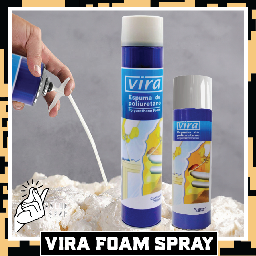 Vira Foam PU Foam Polyurethane Spray 750ml Penampal Lubang | Shopee Malaysia