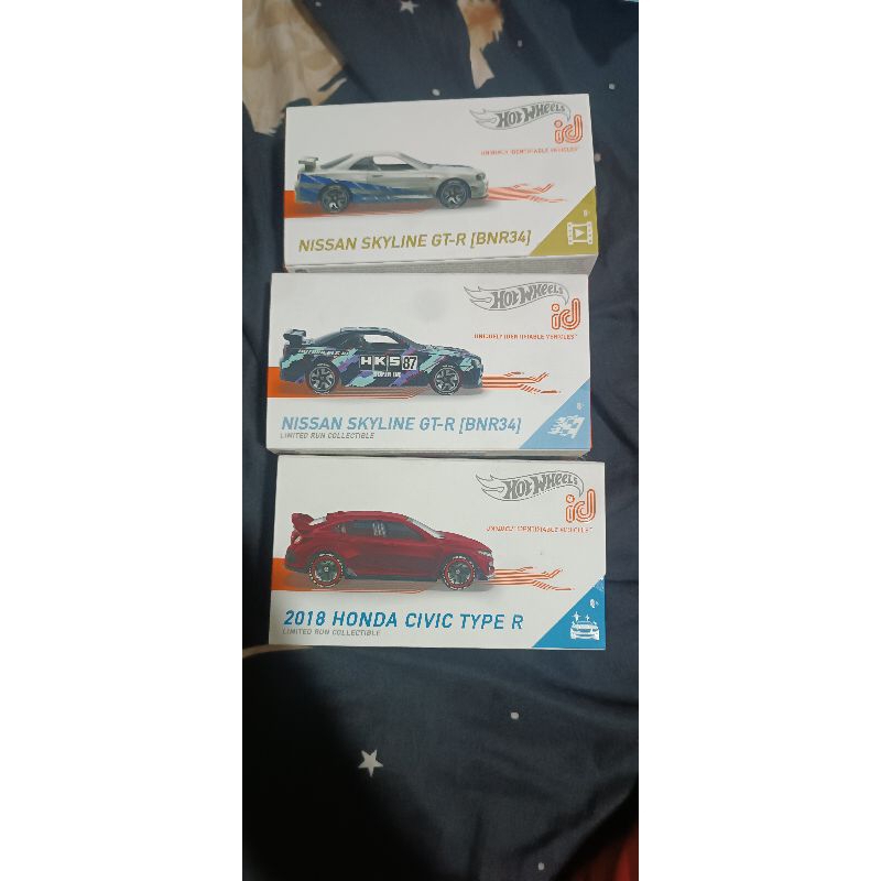 hotwheels R34 skyline Brian , HKS , Civic FK8 type R ID collection ...