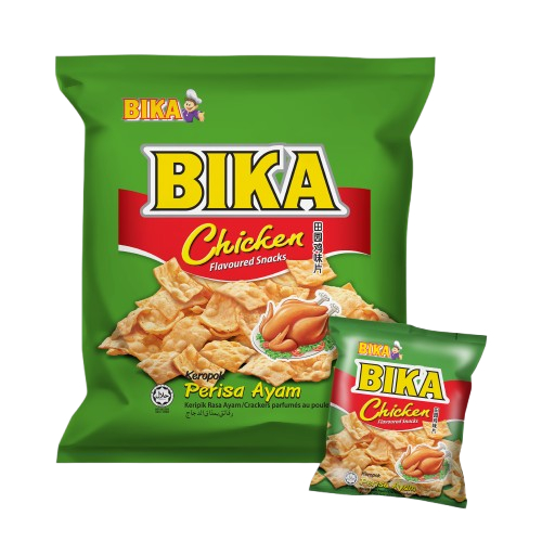 BIKA Chicken Flavoured Snacks- Family Pack (Green) | Shopee Malaysia