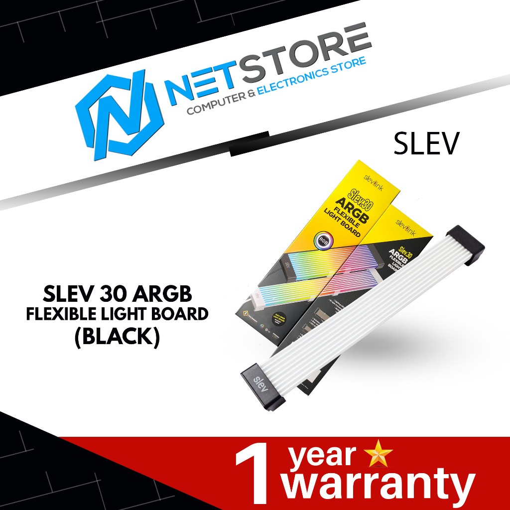 SLEV 30 ARGB FLEXIBLE LIGHT BOARD - BLACK - SLEV30-FLB-8P-BK | Shopee ...