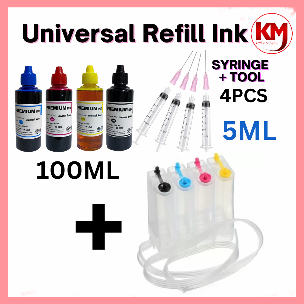 4 colour Ciss Ink tank empty or 100ml Ink Printer Continuous Ink Supply ...