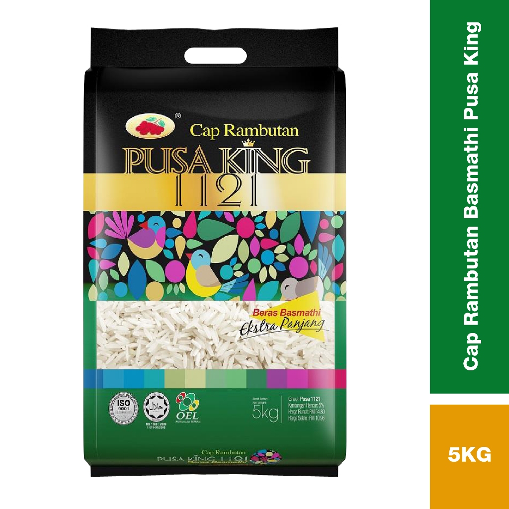 Cap Rambutan Beras 1121 Basmathi Pusa king 5kg | Shopee Malaysia
