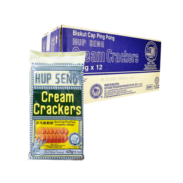 Hup Seng Ping Pong Cream Cracker / Biskut Cap Ping Pong 428g | Shopee Malaysia