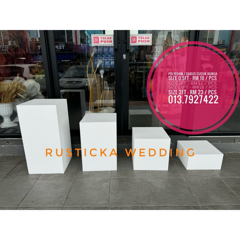 Polyfoam Gabus Cucuk Bunga Gabus Petak Polistren Stand Box Bunga Flower ...