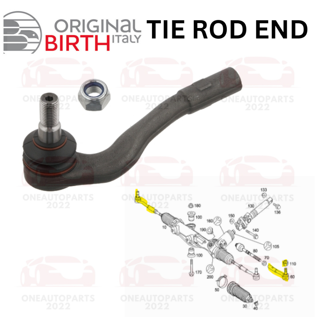 ORIGINAL BIRTH ITALY TIE ROD END MERCEDES BENZ W203 W204 CL203 CLK C209 ...