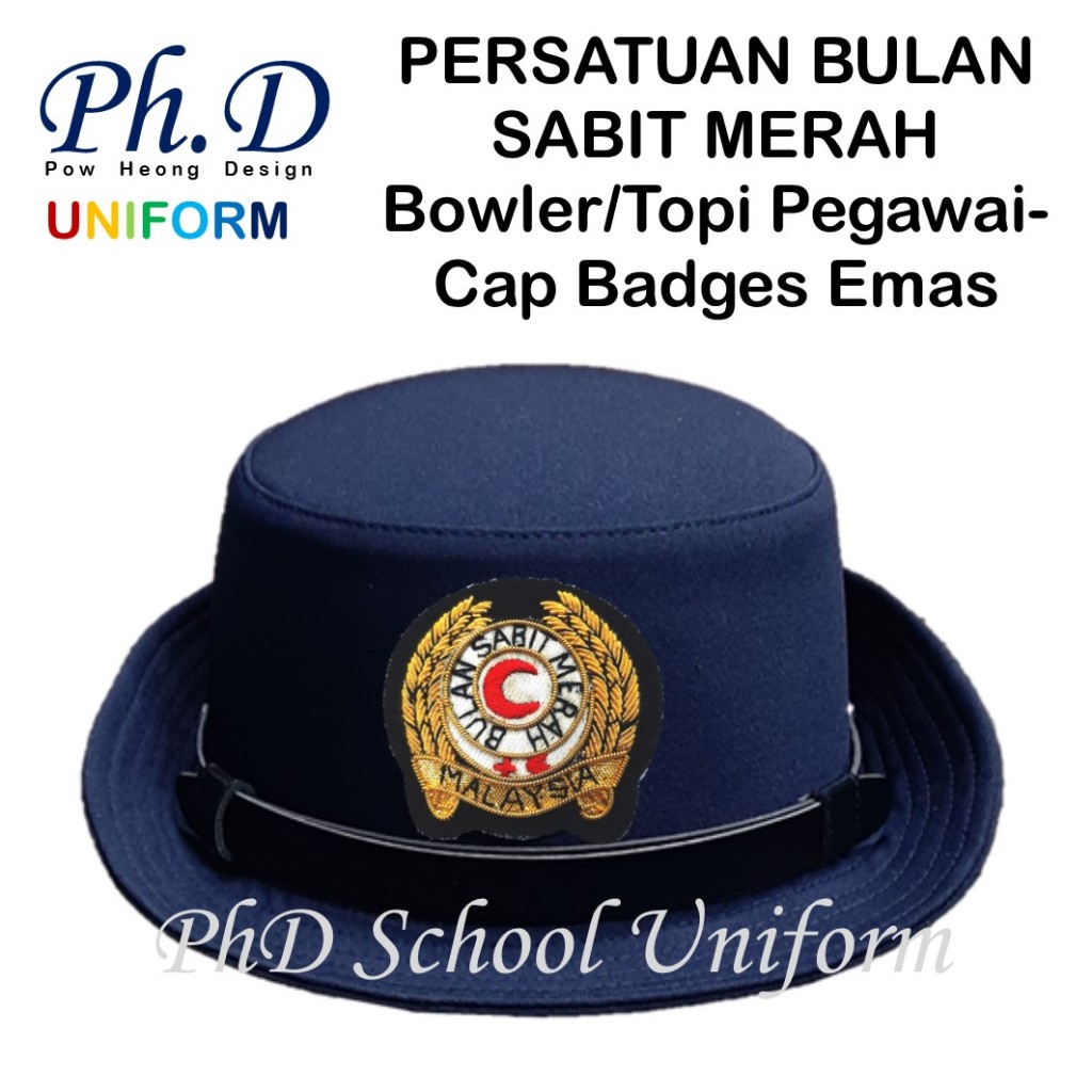 Bowler Topi PBSM BSMM Officer Pegawai Wanita 2 & 3 C/W Lencana Emas ...
