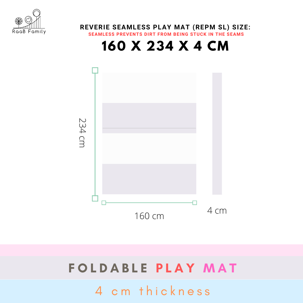 RaaB Family™ Anti-Bacteria Seamless Play Mat (160 x 234 x 4 cm ...