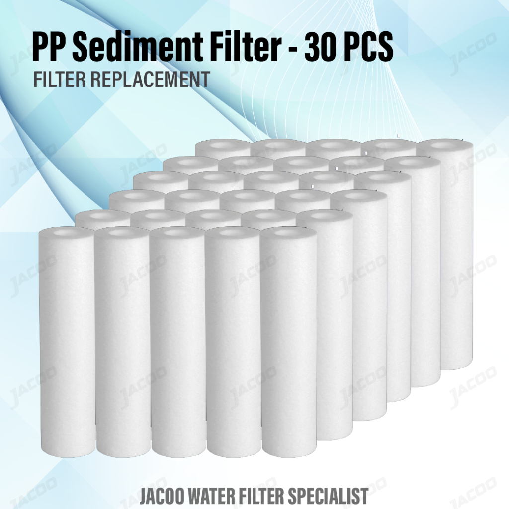 30 Pcs PP Sediment Replacement Cartridge For Water Filter Housing 5 Pcs ...