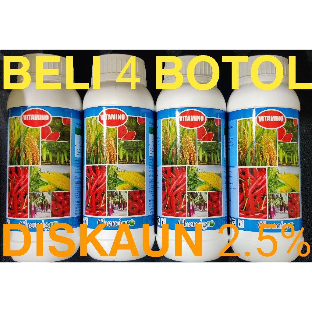 4 BTL VITAMINO (1L) / BAJA SUBUR TANAH / PADI BERANAK / PULIH SEL ...
