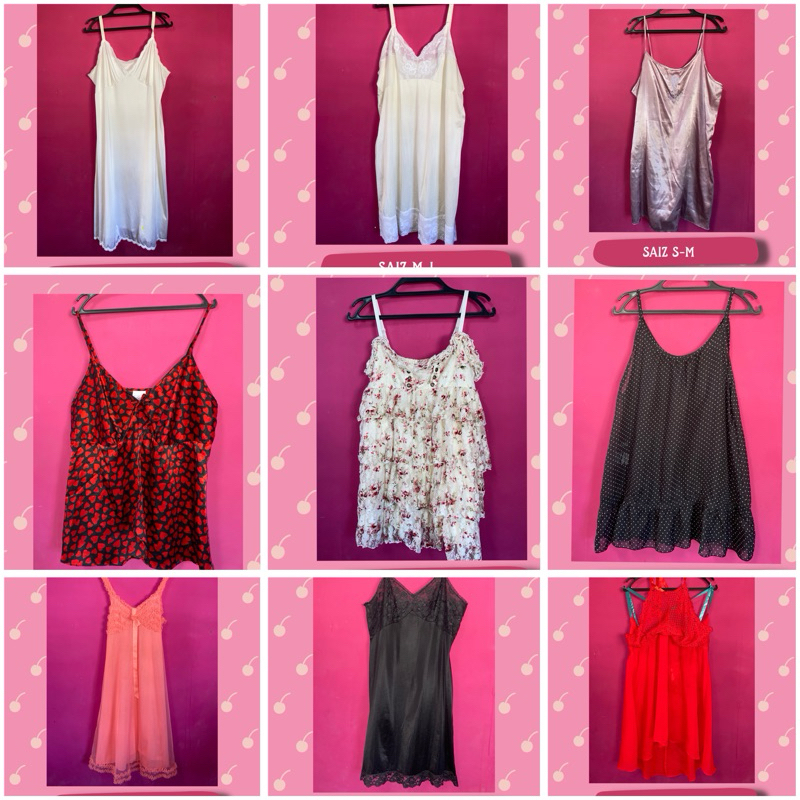 Sexy Sleep Dress Sleeveless Preloved Shopee Malaysia 9626