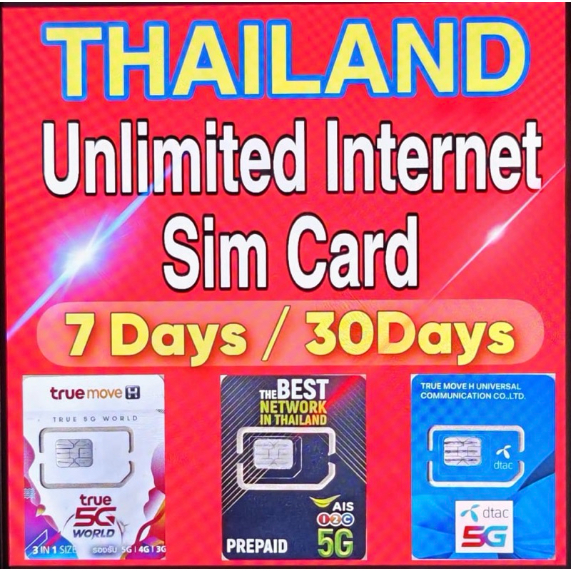 SIM Card THAILAND UNLIMITED INTERNET ( READY STOCK ). | Shopee Malaysia