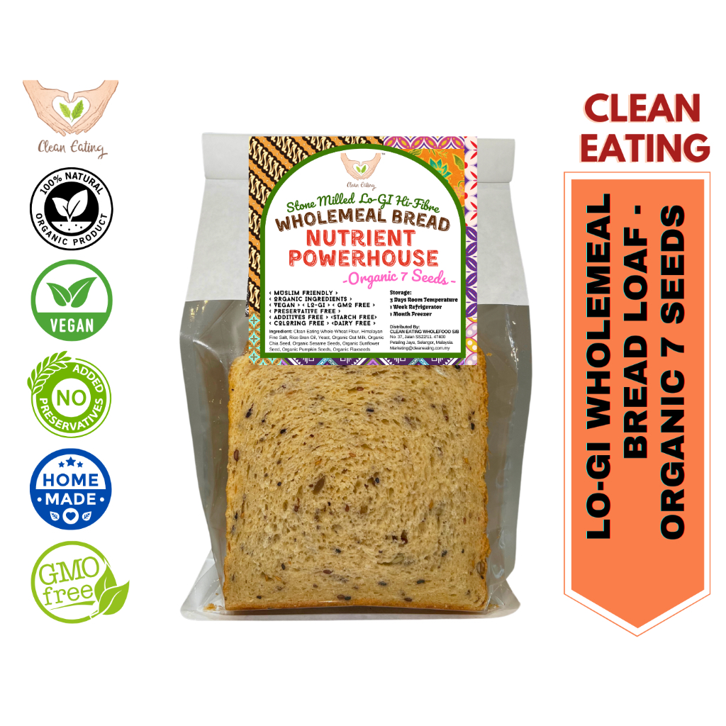Lo-GI Organic Wholemeal Bread (High Fibre, Dairy Free, Vegan, Organic ...
