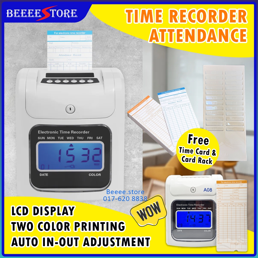 [READY STOCK] A8 DIGITAL Time Recorder Digital Punch Card Machine 打卡机 ...