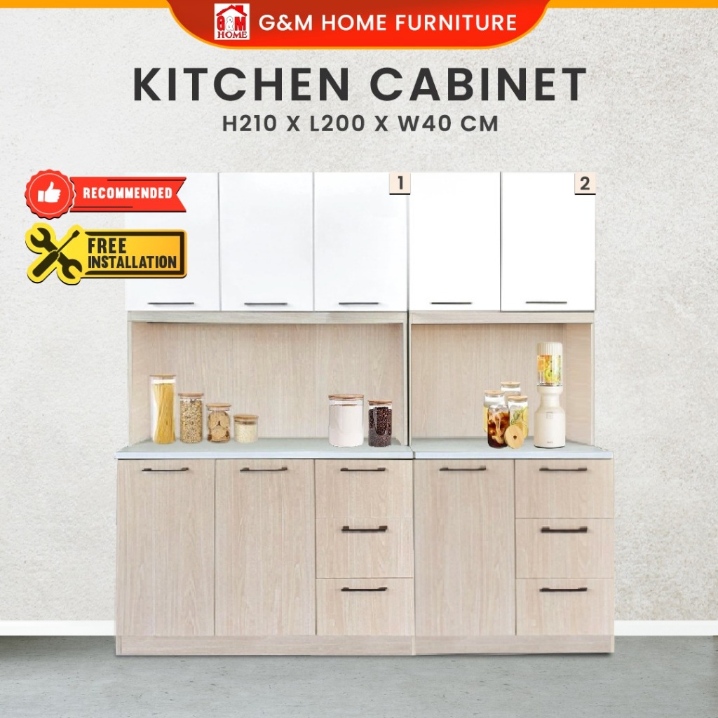 G&M Modern Kitchen Cabinet Almari Dapur Wall Unit Base Minimalist Door ...