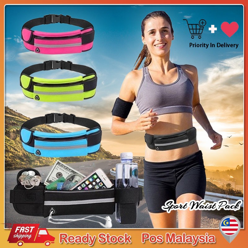 Sports Waist Bag Woman Adjustable Waterproof Outdoor Running Fitness ...