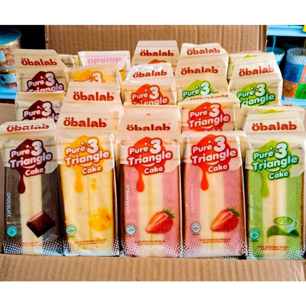 [EXP 2025] READY STOCK VIRAL HALAL OBALAB CAKE TRIANGLE CAKE PURE 3 ...