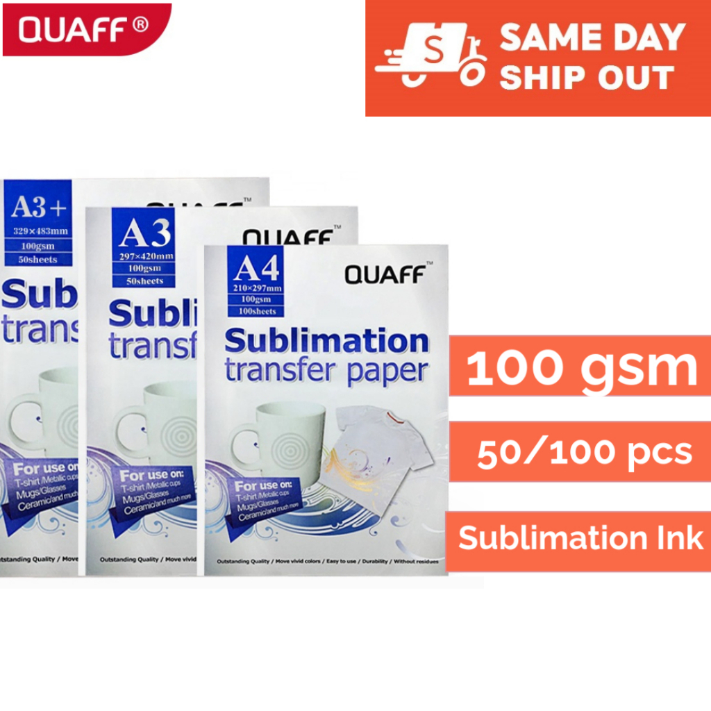 A4 Quaff Sublimation Transfer Paper Heat Press 96% Success Rate ...