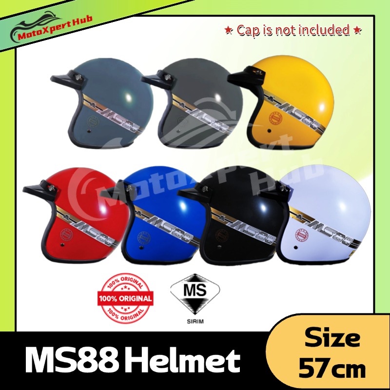MS88 Motorcycle Helmet Tali Tulisan Merah(NO CAP) ms 88 motor topi ...