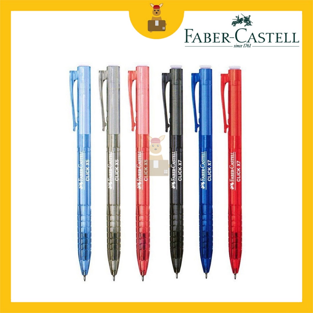 FABER CASTELL Click X Ball Pen Click X5 0.5mm 1425 / Click X7 0.7mm ...