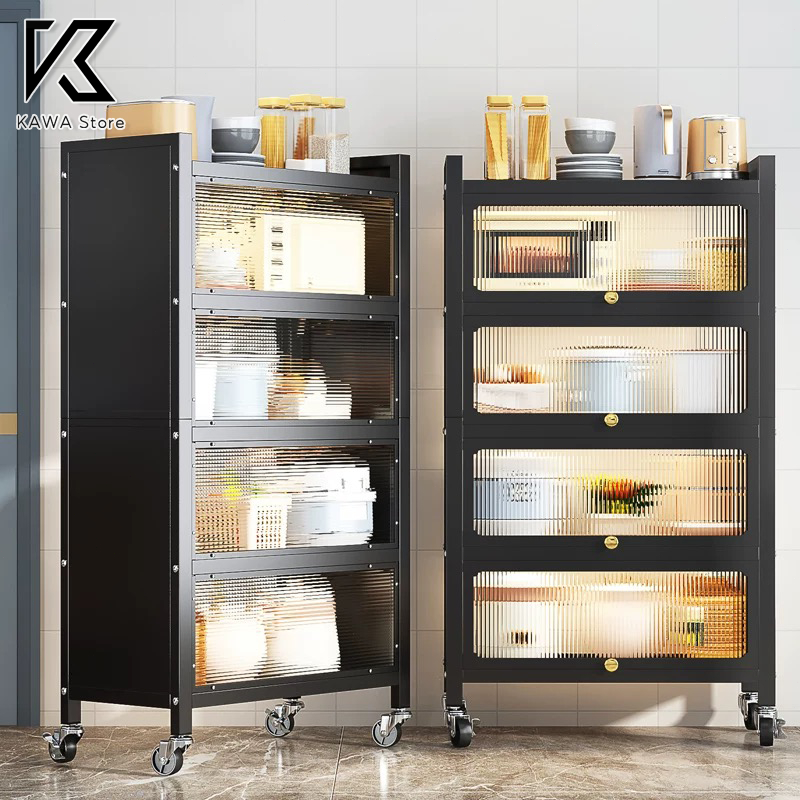 Rak Kabinet Dapur Multi-layer Kitchen Storage Shelves With Wheels ...