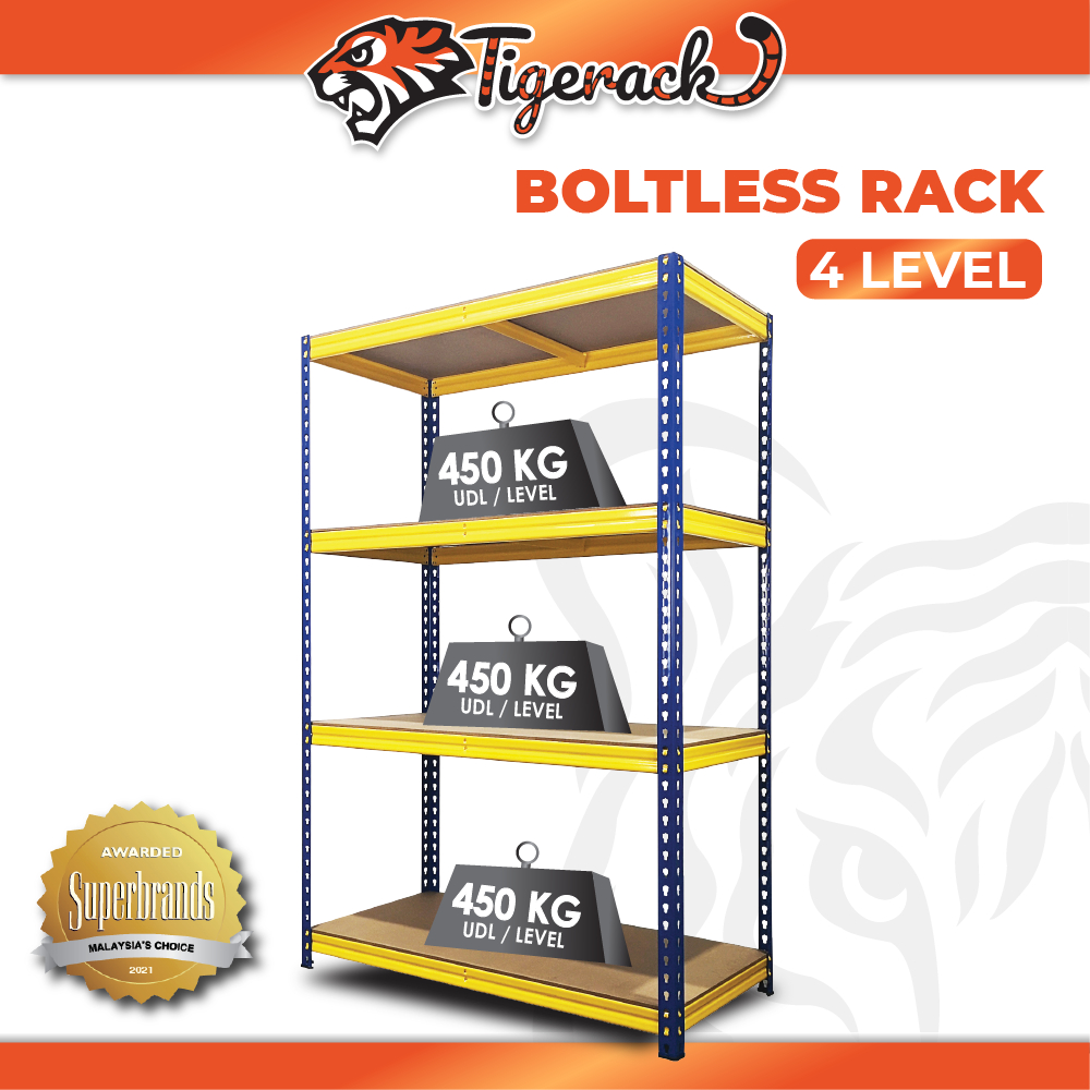 [FREE SHIPPING] TIGERACK Boltless Rack 4 Level Rak Dapur Shelf Rack ...