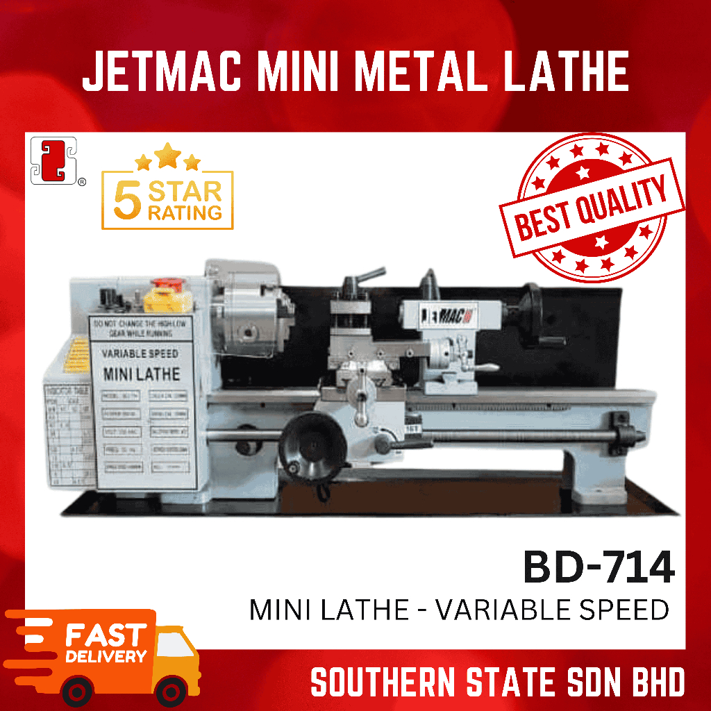 Europower / Jetmac Mini Lathe-Variable Speed BD714/BD714VS | Shopee ...