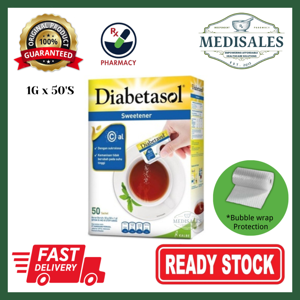 DIABETASOL SWEETENER 1G x 50'S SACHET (EXP 10/2025) | Shopee Malaysia