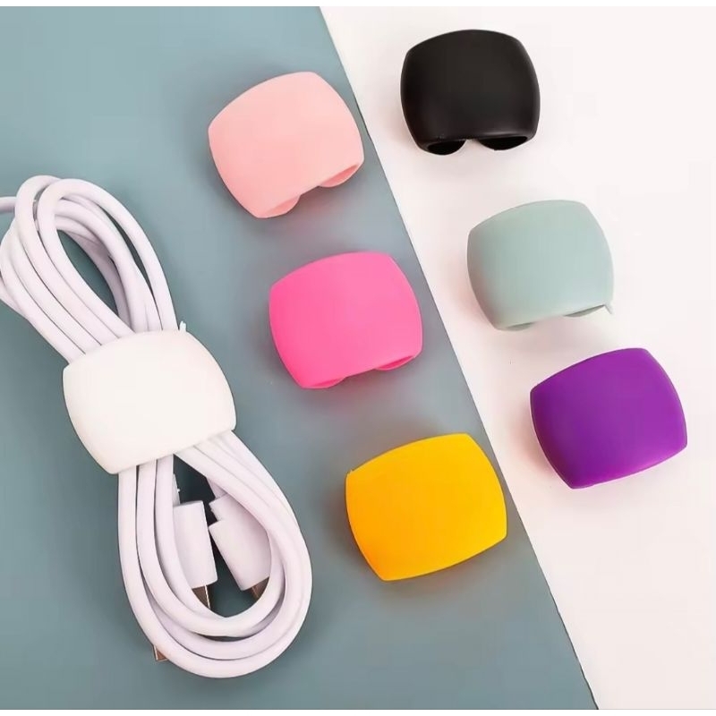 CABLE ORGANIZER WIRE WINDER EARPHONE HOLDER CORD CLIP OFFICE DESKTOP PHONE USB CABLES TIE FIXER ...