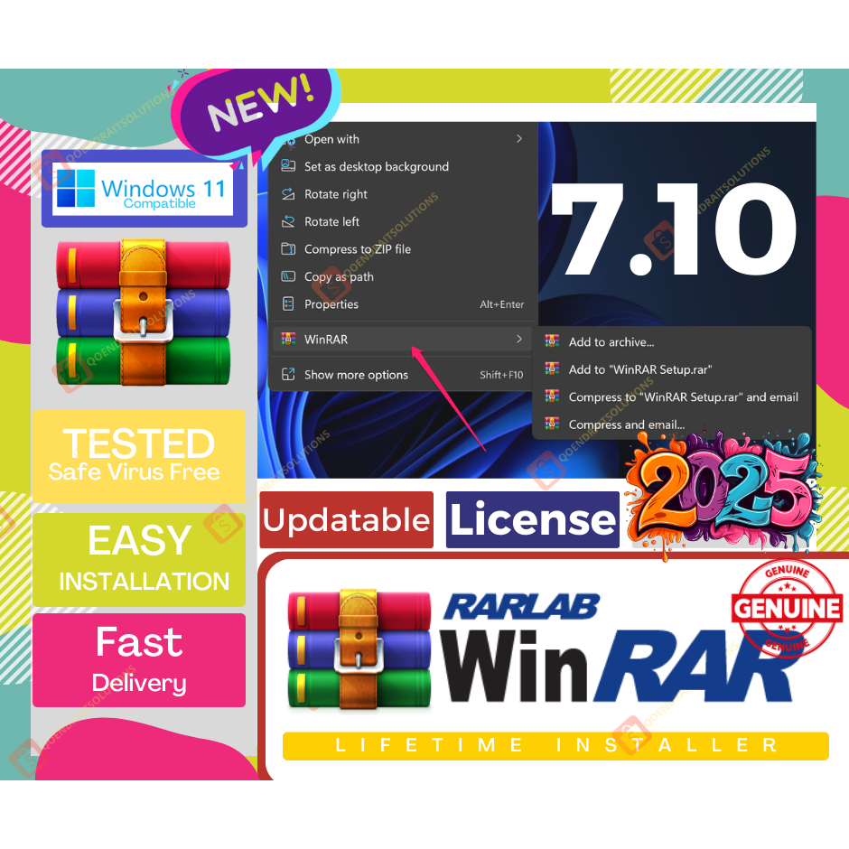 WinRAR PRO 7 🔑 Original License🔥2025 | 𝐔𝐏𝐆𝐑𝐀𝐃𝐄 | Can Update | Licensed ...