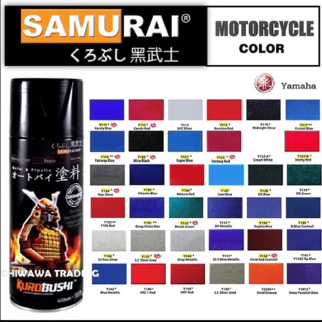 SAMURAI MOTORCYCLE COLOURS YAMAHA | Shopee Malaysia