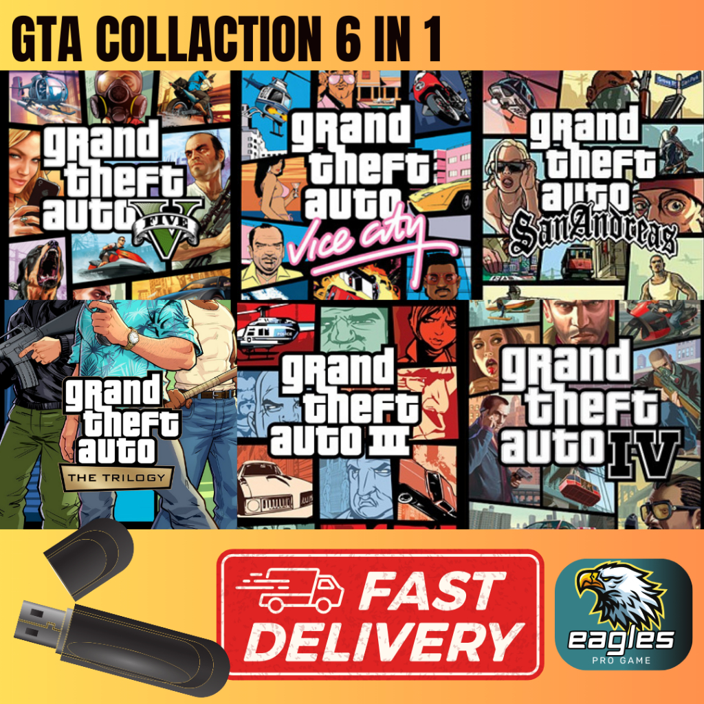 [ PC Game ] 6-1 GTA Collection GTA V/GTA Vice City/ GTA San Andres/ GTA ...