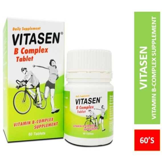 VITASEN B- COMPLEX TABLET FOR ENERGY & PERFORMANCE 60'S | Shopee Malaysia