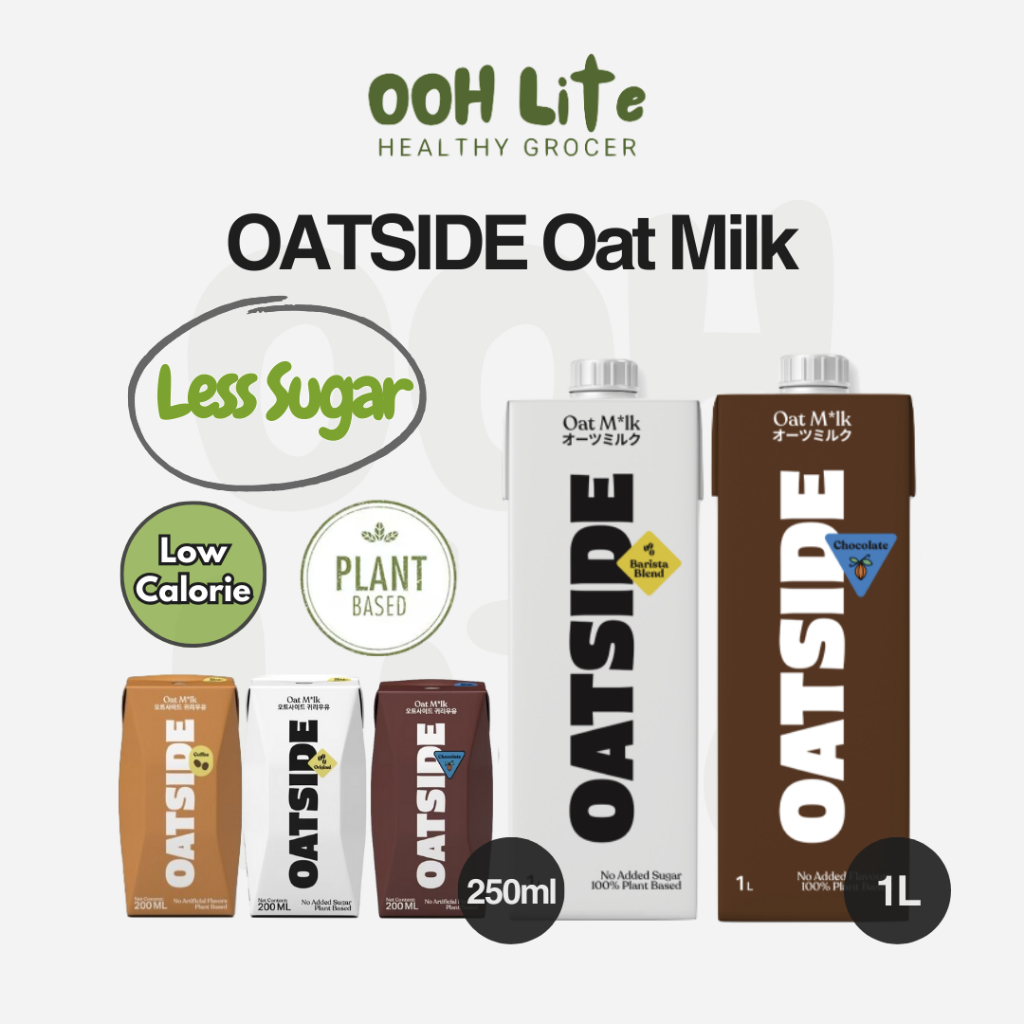 [Less Sugar] OATSIDE Oat Milk (Barista/Chocolate/Latte) 200ml/1L - Low ...
